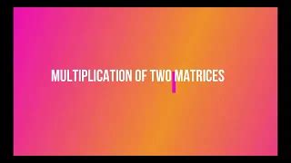 Linear Algebra Matrix Multiplication PostNetwork Academy
