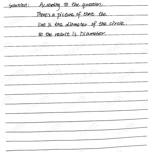 Solved What Is This Called Secant Diameter Tangent Line Radius Geometry