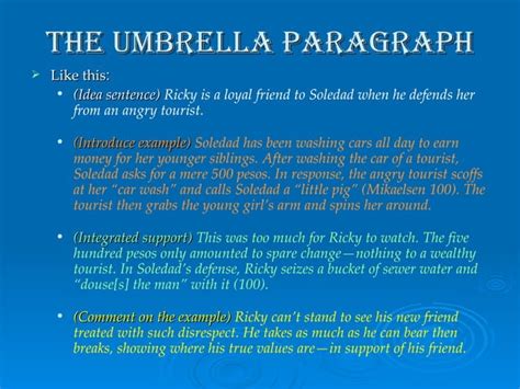7 T Umbrella Paragraph Ppt