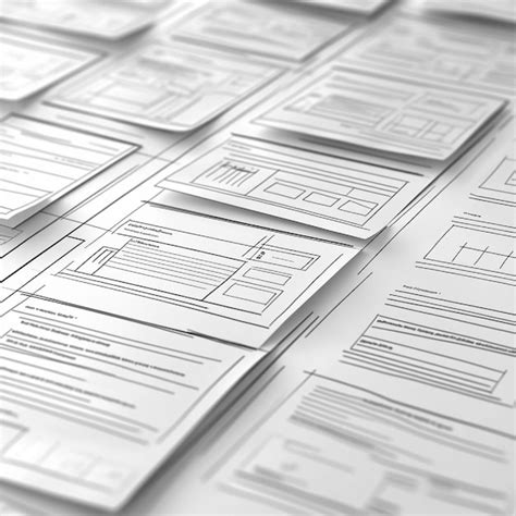 Example Of A Wireframe For A Complex Web Application With Multiple