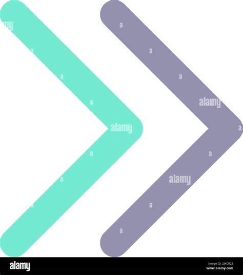 Right Double Arrow Flat Color Ui Icon Stock Vector Image And Art Alamy