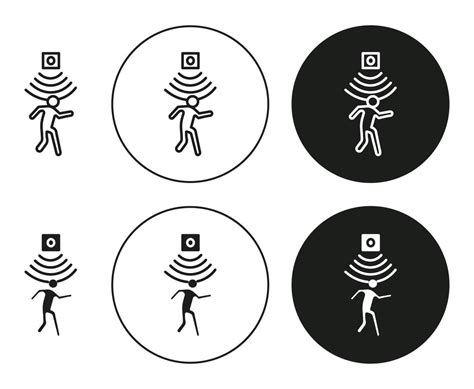 Motion Sensor Outline Icon Drawing Set Motion Sensor For App Web Use