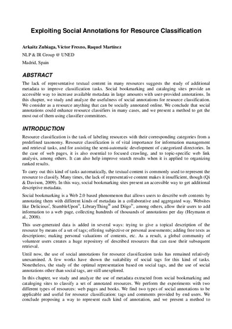 pdf exploiting social annotations for resource classification