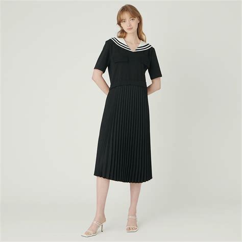 세일러 카라 플리츠 원피스 O232t677 하고