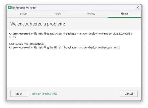 Error 125530 Found In Error Logfiles When Installing Ni Package Manager Ni