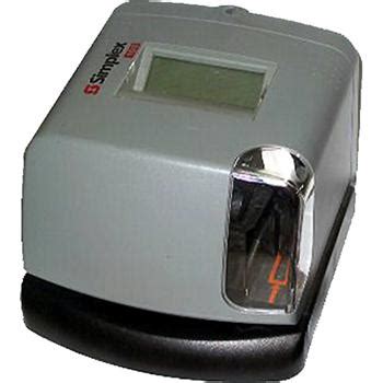 Simplex 1603 9109 Simplex 125 Electronic Time Clock Time Clock World 888 534 5994