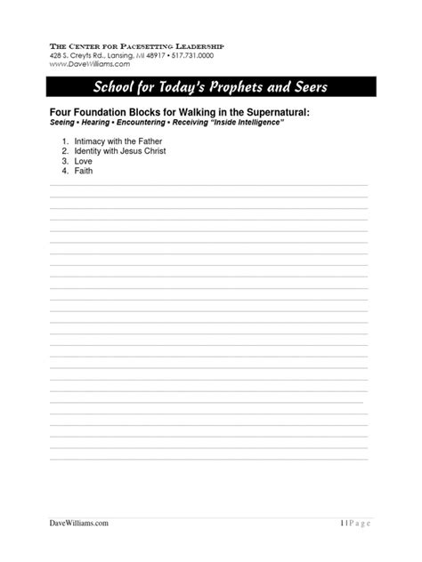 Four Foundation Blocks For Walking In The Supernatural Download Free Pdf Spiritual T