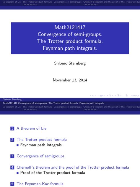 Convergence Of Semi Groups Pdf Functions And Mappings Mathematics