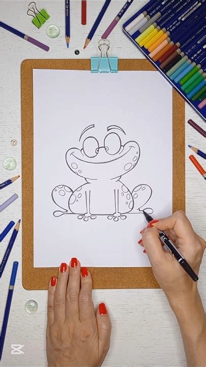 Как нарисовать ЛЯГУШКУ🐸 БЫСТРЫЙ рисунок Drawing научитьсярисовать Howtodraw какнарисовать