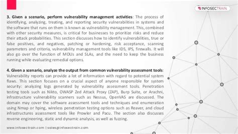 Comptia Cysa Domain 1 Threat And Vulnerability Management Pptx Information And Network