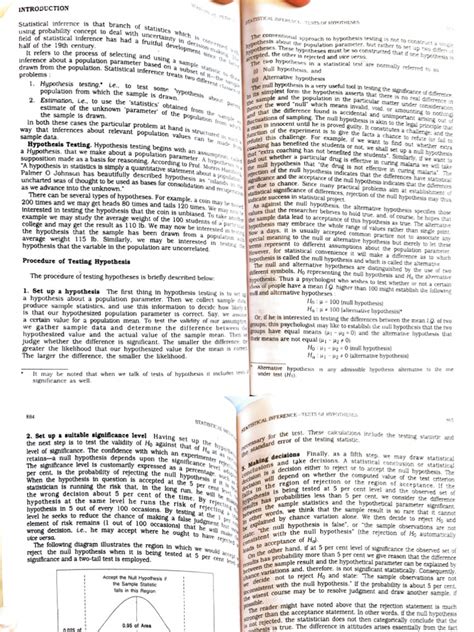 Test Of Hypothesis And Significance Of Large Samples Small Samples Pdf Hypothesis Statistics