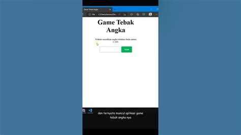 membuat aplikasi game tebak angka dari html css dan js di chat gpt youtube