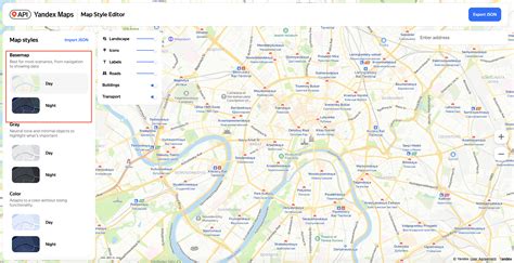 Map Styles Map Style Editor