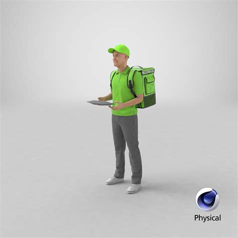 피자 상자를 들고 있는 배달원 3d 모델 189 3ds Blend C4d Fbx Max Ma Lxo Obj Gltf Upk Unitypackage