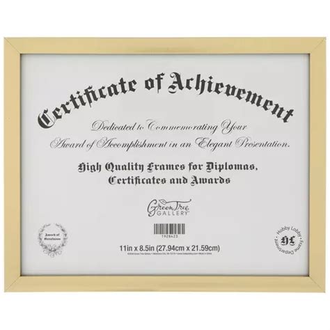 Wood Certificate Frame Hobby Lobby 1928423
