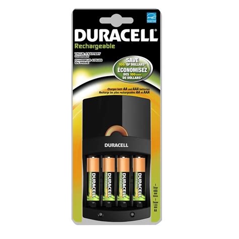 Buy Duracell Charger, with 4 AA Rechargeable Batteries 1 Kit (CEF14DX ...