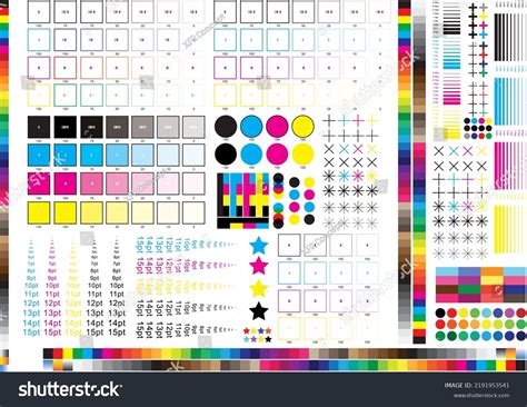 Color Separation Print Test Page Vector Stock Vector Royalty Free 2191953541 Shutterstock