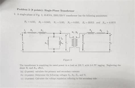 Solved Problem Points Single Phase Transformer A Chegg Com