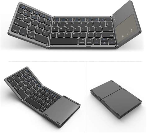 Buy 1goal® Foldable Bluetooth Keyboard With Touchpad Dual Modes Bluetooth Usb Wired