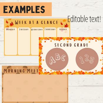Editable Google Slides Template Fall Theme By Jenny Skibba TPT