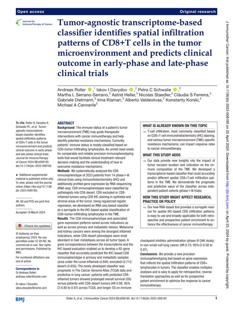 Pdf Tumor Agnostic Transcriptome Based Classifier Identifies Spatial
