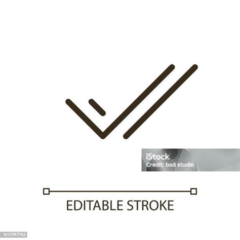 두 개의 체크 마크 픽셀 완벽한 Rgb 색상 Ui 아이콘 개념에 대한 스톡 벡터 아트 및 기타 이미지 개념 검사 보기 검증 Istock