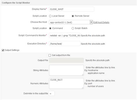 how to configure a script monitor applications manager user guide