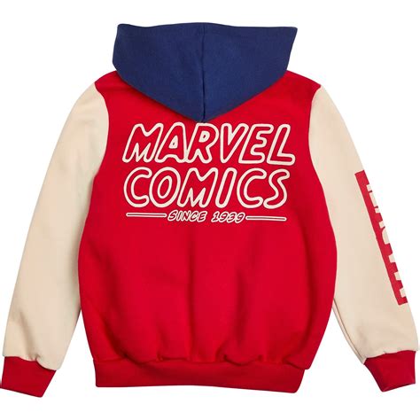 Character Marvel Varsity Hooded Bomber Jacket Australia