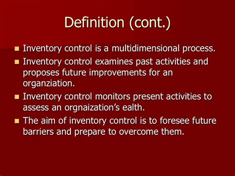 Operations Management Inventory Control 798 Words Presentation Example