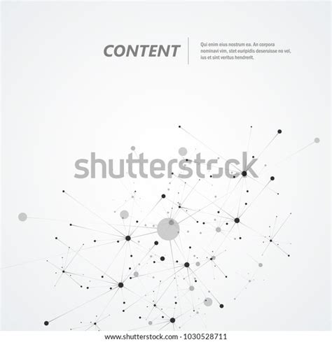 Connection Science Molecule Background Lines Dots Stock Vector Royalty Free 1030528711