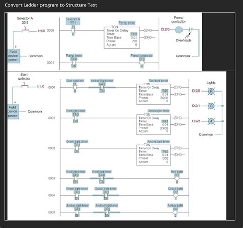 Convert Ladder Program To Structure Text Selector A