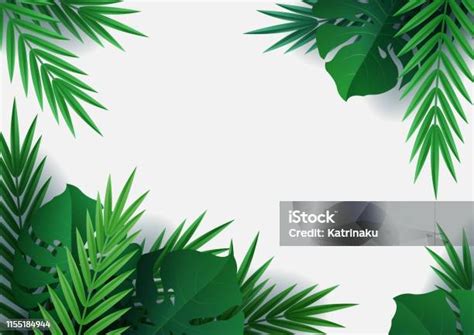 안녕하세요 여름 여름철 열 대 식물의 배경입니다 야자수 잎 정글 잎 판매 포스터와 폭력물 기호입니다 벡터 그리기에 대한 스톡 벡터 아트 및 기타 이미지 Istock