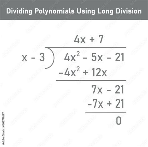 Dividing Polynomial Expressions In Mathematics Long Division Of Polynomials Math Resources For
