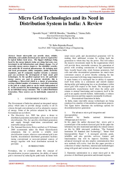 Pdf Ijert Micro Grid Technologies And Its Need In Distribution System In India A Review