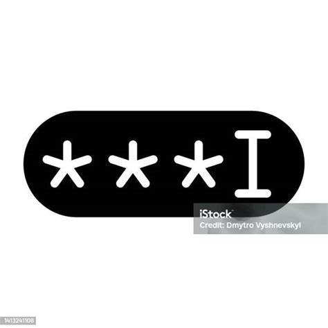 흰색 배경에 격리 된 암호 벡터 글리프 아이콘입니다 웹 모바일 앱 및 Ui 디자인을위한 암호 스톡 벡터 아이콘 비밀번호에 대한