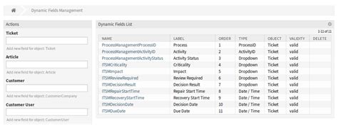 Dynamic Fields Otrs Academy