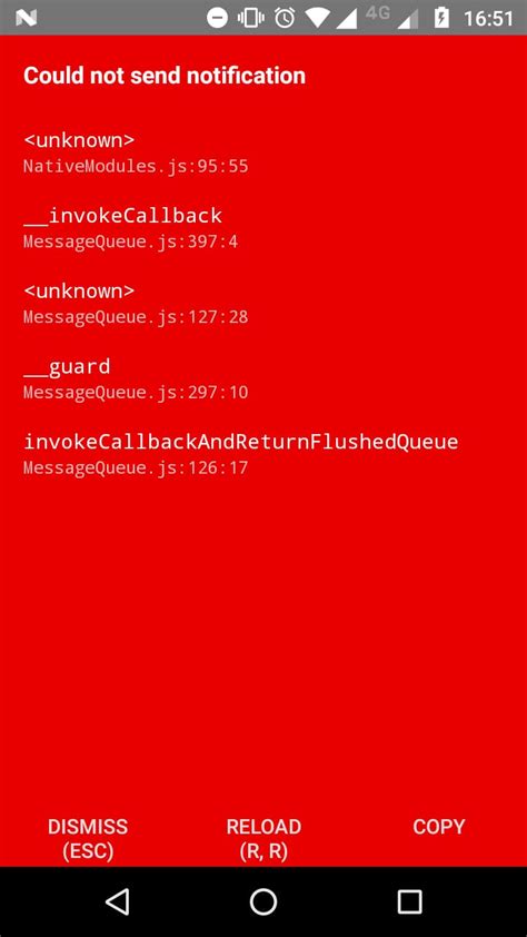 Could Not Send Notification · Issue 1581 · Invertasereact Native