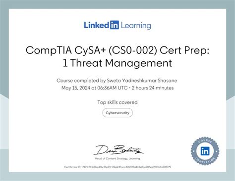 sweta yadneshkumar shasane on linkedin certificate of completion