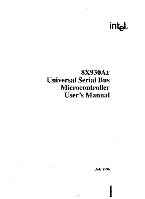 intel usb microcontroller user manual service manual download