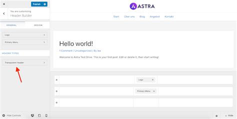Neu Beim Astra Theme Der Header Footer Builder Online Toolkiste