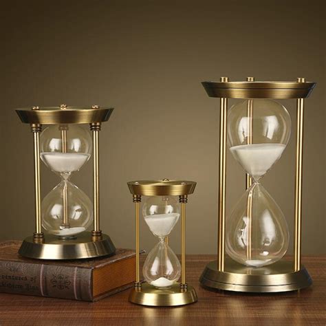 Home Decor Item Metal Hourglass Gold Sand Timer Gl Grandado