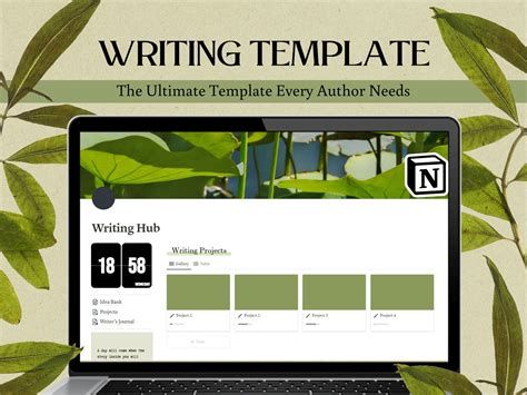 Notion Writing Template Notion Writer Template Novel Planner Notion Author Workspace Template