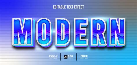 Premium Vector Modern Pattern Style 3d Editable Text Effect