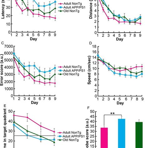 Memory Decline In Adult App Ps1 Mice In The Mwm A Adult App Ps1 Download Scientific Diagram