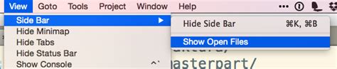 Sublimetext Sublime Text Show Open Files On The Left Stack Overflow
