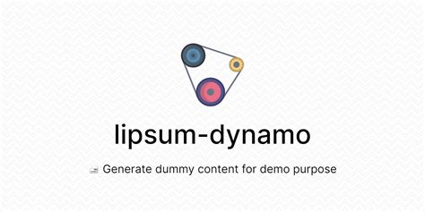 GitHub Daomapsieucap Lipsum Dynamo Generate Dummy Content For Demo