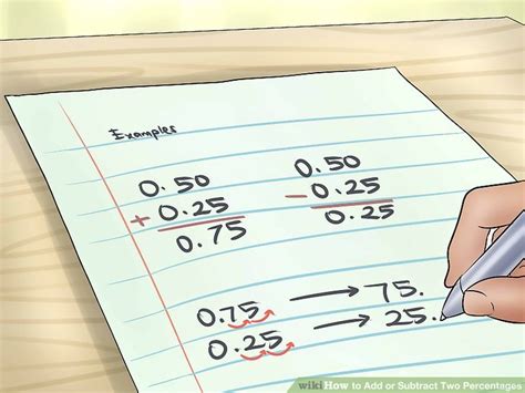 How To Add Or Subtract Two Percentages 6 Steps With Pictures