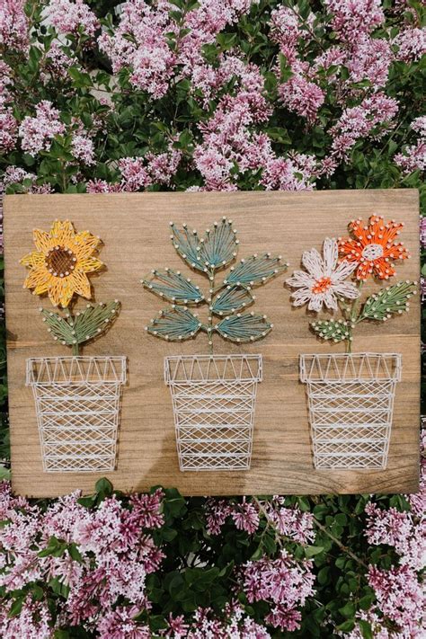 Floral String Art By Knot Really Art Home Decor Floral Designs Art Workshop String Art