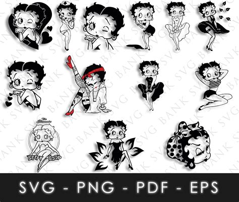 Betty Boop Svg Betty Boop Silhouette Svg Betty Boop Vector Betty