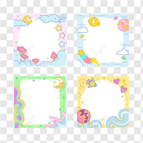 스티커 메모 디자인의 갤럭시 파스텔 프레임 벡터 총알 메모 신문 Png 일러스트 및 벡터 에 대한 무료 다운로드 Pngtree